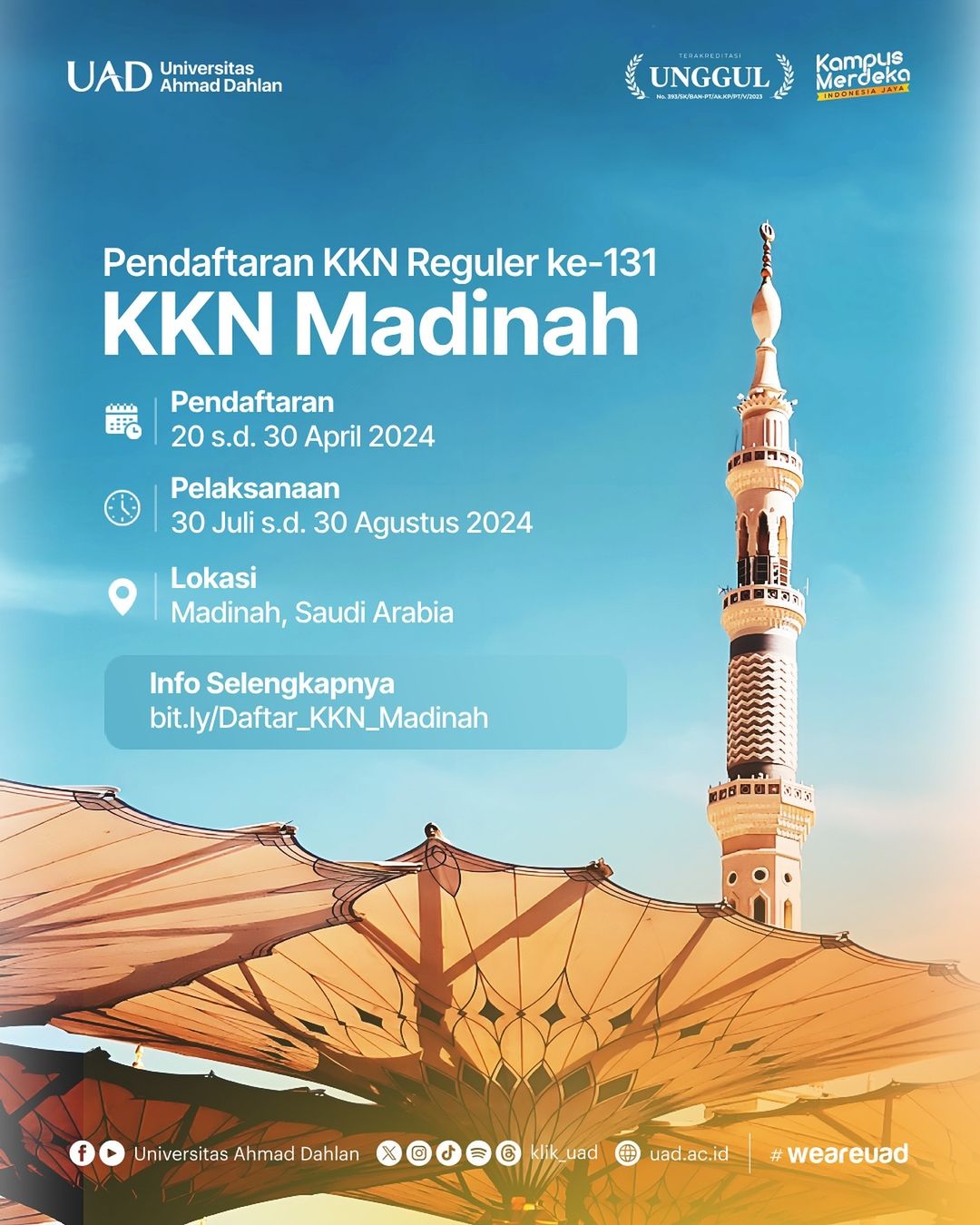 Dibuka Pendaftaran KKN Reguler Periode Ke-131 (KKN Madinah) - Program Studi PPKn UAD