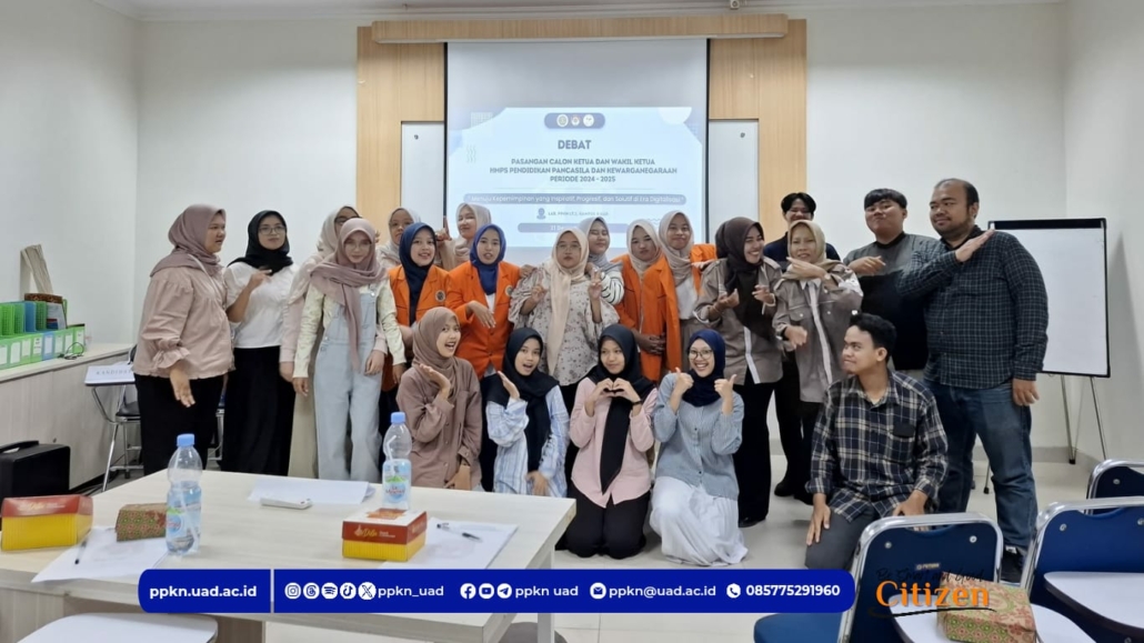 Debat Pasangan Calon Ketua dan Wakil Ketua HMPS PPKn Periode 2024/2025 - Program Studi PPKn UAD