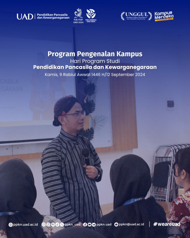 Pelaksanaan Program Pengenalan Kampus (P2K) Prodi PPKn 2024 - Program Studi PPKn UAD