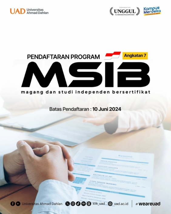 Pendaftaran Program MSIB Angkatan 7 - Program Studi PPKn UAD