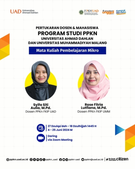 Pertukaran Dosen Dan Mahasiswa Program Studi Ppkn Antara Uad Dan Umm