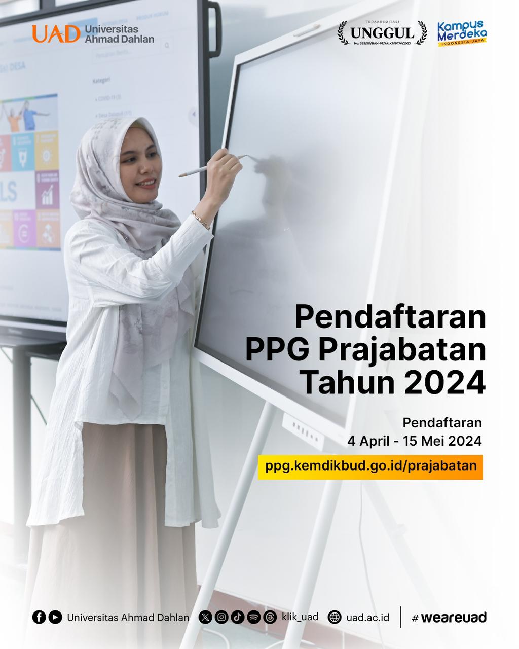 Pendaftaran PPG Prajabatan Tahun 2024 - Program Studi PPKn UAD